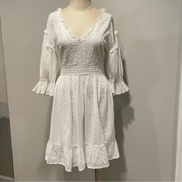 Love Sam | Dresses | Love Sam White Eyelet Dress Nwt Size S | Poshmark